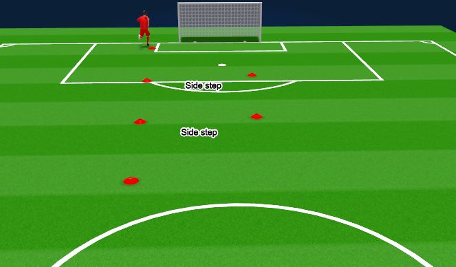 Football/Soccer: Sprint with side steps (Physical: Agility, Beginner)