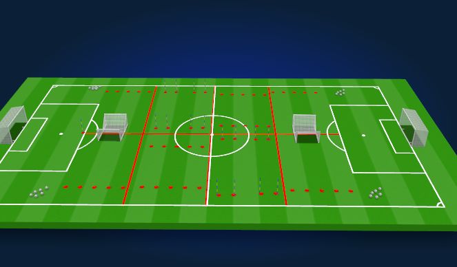 Football/Soccer: 2v2 Match Play (Set-Pieces: Corners, Beginner)