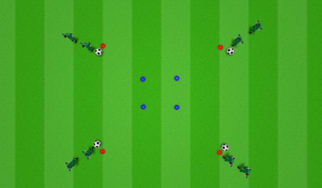 Football/Soccer: U10 1v1 Cutting (Technical: Attacking skills, Beginner)