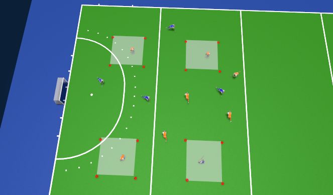 Hockey: MO12-14 Warming up met bal 1 (Physical: Warm-up (With ball ...