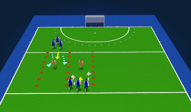 Hockey: MO12-14 Warming up met bal 2 (Physical: Warm-up (With ball ...