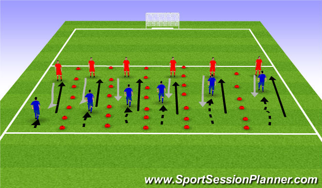 Football/Soccer: Zonal defending warm up (Functional: Defender, Beginner)