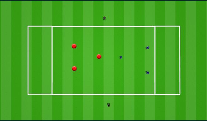Football/Soccer: 3v3+2 (width) (Tactical: Defensive principles, Beginner)