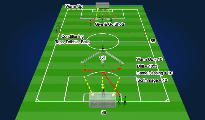Football/Soccer: Buckeye 7-8 Practice 1 (Tactical: Functional, Beginner)
