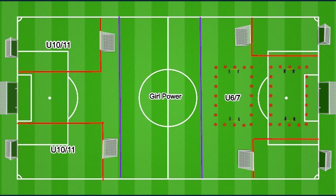 Football/Soccer: MISC U6/7 Session#1 (Warm-ups, Moderate)