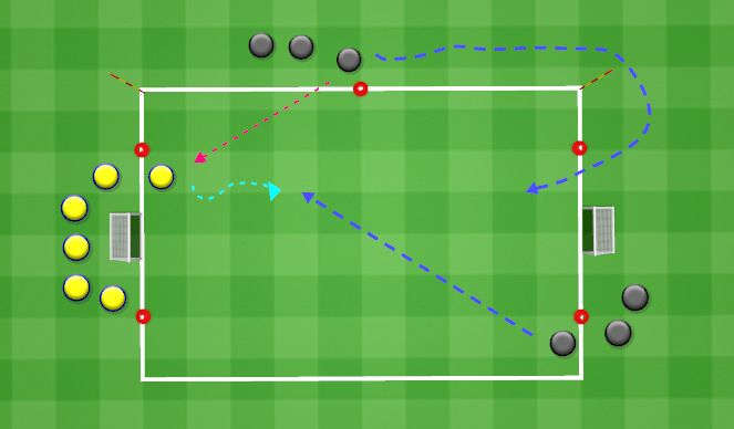 Football/Soccer: Defending - 2v1 (Technical: Defensive skills, Beginner)