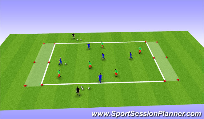 Football/Soccer: Field Set-up (Technical: Attacking skills, Beginner)