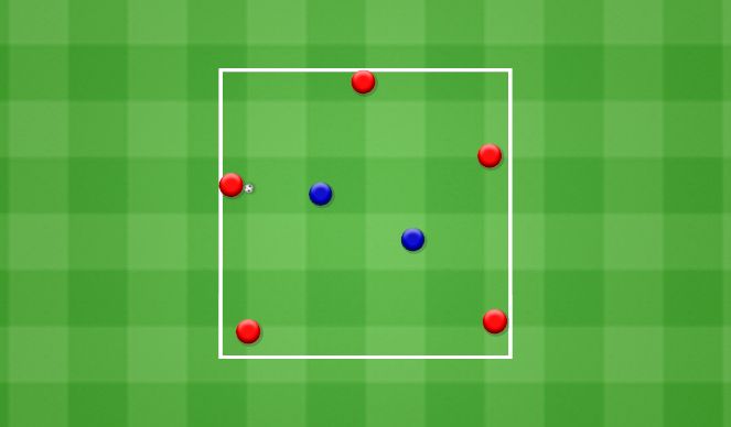 Football/Soccer: Rondo 4v1 (Warm-ups, Beginner)
