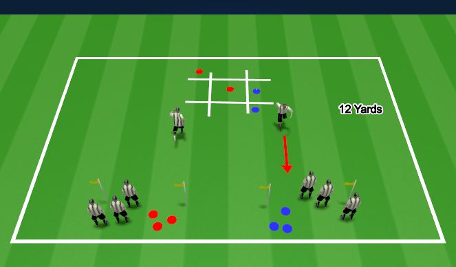 Football/Soccer: Relay Race - X's and O's (Warm-ups, Moderate)