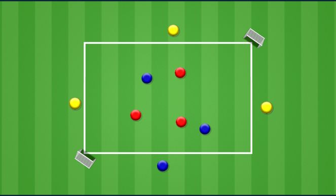 Football/Soccer: 6v3 rondo (Tactical: Possession, Moderate)