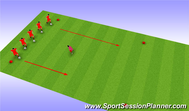 Football/Soccer: U8 Session 12 (Technical: Dribbling and RWB, Beginner)
