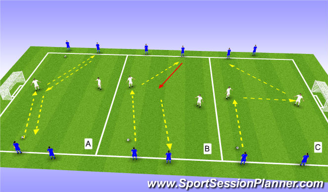 Football/Soccer: Switching play;technical passing practice (Tactical: Switching play, Academy ...