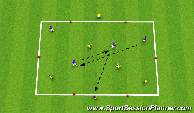 Football/Soccer: 2v2+3 Rondo (Tactical: Possession, Difficult)