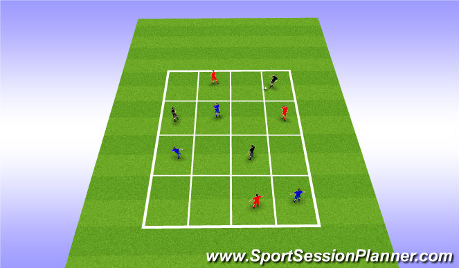 Football/Soccer: Grid football (Tactical: Attacking principles, Moderate)