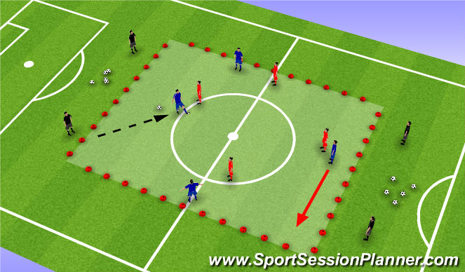 Football/Soccer: Playing through the middle with a midfield diamond ...