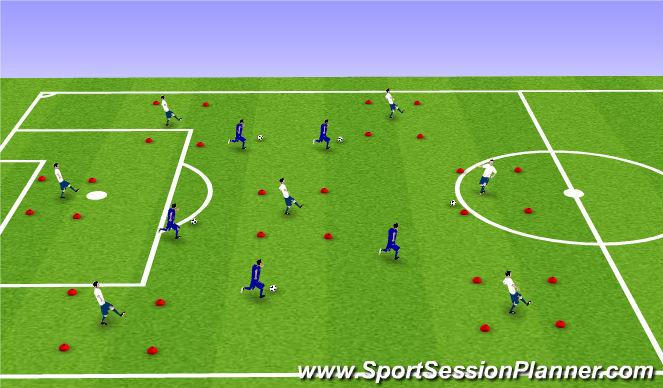 Football/Soccer: Passing Squares (Warm-ups, Moderate)