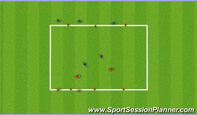 Football/Soccer: 2x2 defending (Functional: Defender, Difficult)