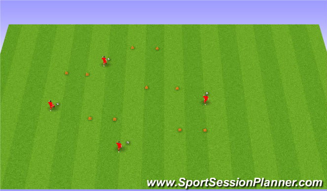 Football/Soccer: Gate game (Technical: Ball Control, Beginner)