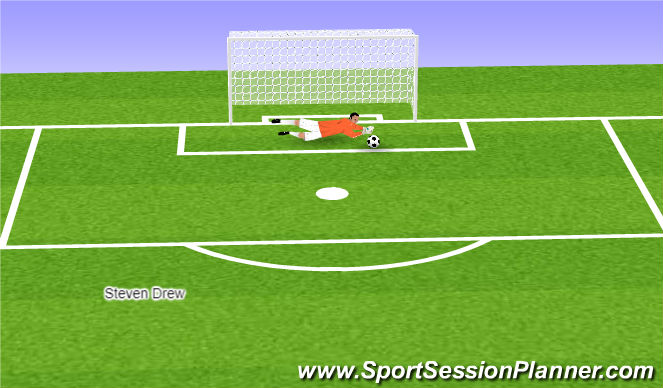 Football/Soccer: low and high saves (Goalkeeping: Shot stopping, Moderate)