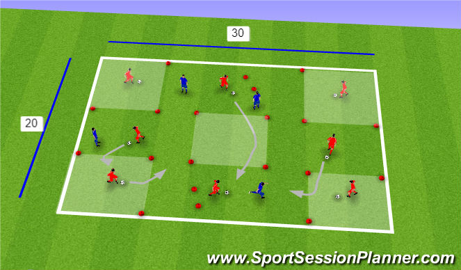 Football/Soccer: Dribbling practice 2 (Technical: Dribbling and RWB ...