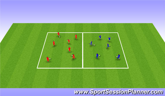 Football/Soccer: Running with the ball (Technical: Ball Control, Moderate)