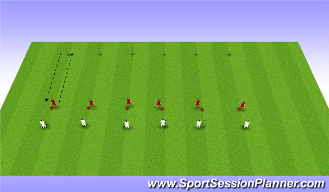 Football/Soccer: team training (Functional: Midfielder, Moderate)
