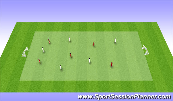 Football/Soccer: team training (Functional: Midfielder, Moderate)