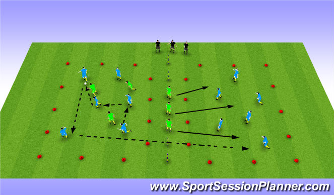 Football/Soccer: 6v6 possession transfer (Technical: Passing ...