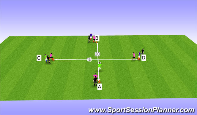 Football/Soccer: Diamond passing drill (Technical: Passing & Receiving ...