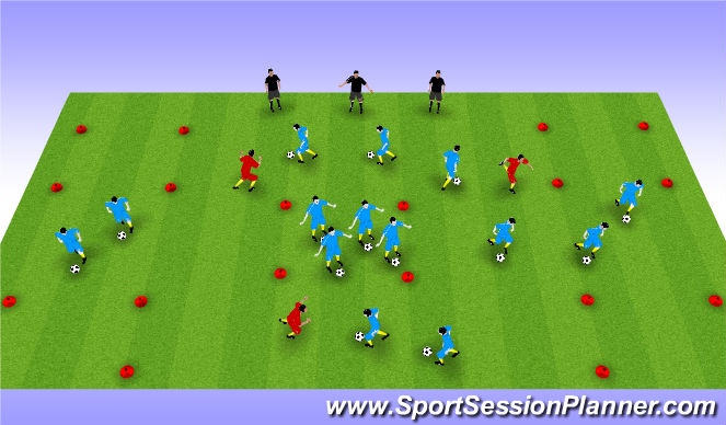 Football/Soccer: 5 SQUARE WARM UP (Warm-ups, Moderate)