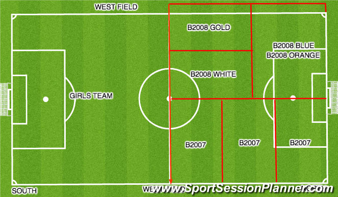 Football/Soccer: CYW - FIELD LAYOUT 9/27 (Functional: Midfielder, Beginner)