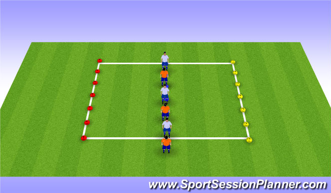 Football/Soccer: Sample session g09 (Technical: Attacking skills, Beginner)