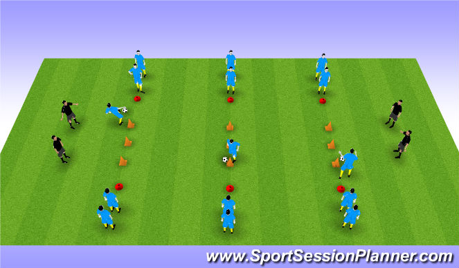 Football/Soccer: Dribbling Warm Up (Warm-ups, Beginner)