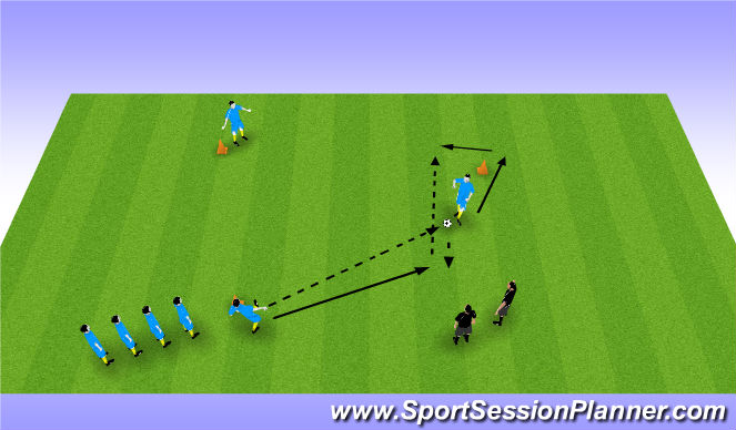 Football/Soccer: Passing Receiving Movement (Technical: Passing & Receiving , Beginner)