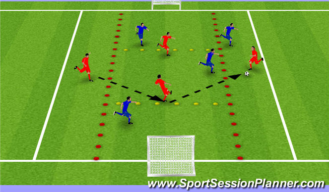 Football/Soccer: Switching play U11 (Tactical: Switching play, Moderate)