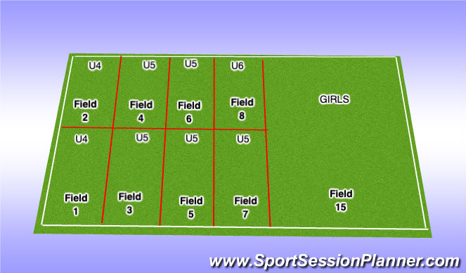Football/Soccer: Field #1 (Technical: Dribbling and RWB, Moderate)