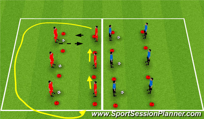 Football/Soccer: Passing Receiving - Technical Work (Technical: Coerver/Individual Skills, Moderate)