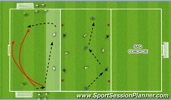 Football/Soccer: u12 Winter Outdoor training (Tactical: Attacking principles, Moderate)