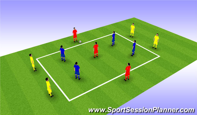 Football/Soccer: Possession square (Tactical: Possession, Difficult)