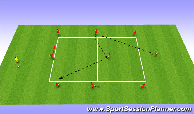 Football/Soccer: Playing through midfield (Functional: Midfielder, Moderate)