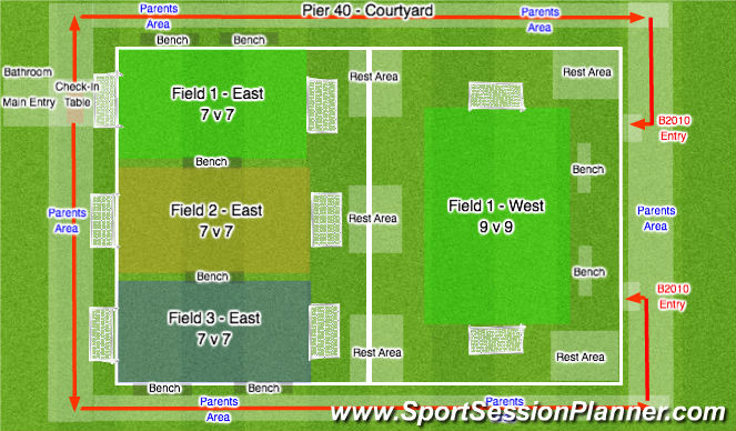 Football/Soccer: Field Layout (CoViD-19 (Social Distancing), Beginner)