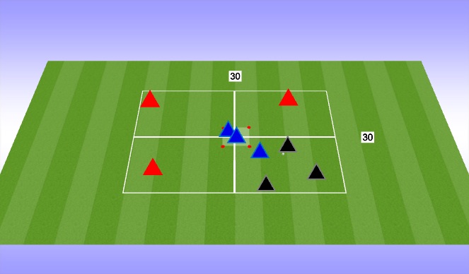 Football/Soccer: Support play (Technical: General, Moderate)