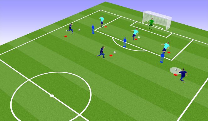 Football/Soccer: INT - Curved Run (Warm-ups, Moderate)