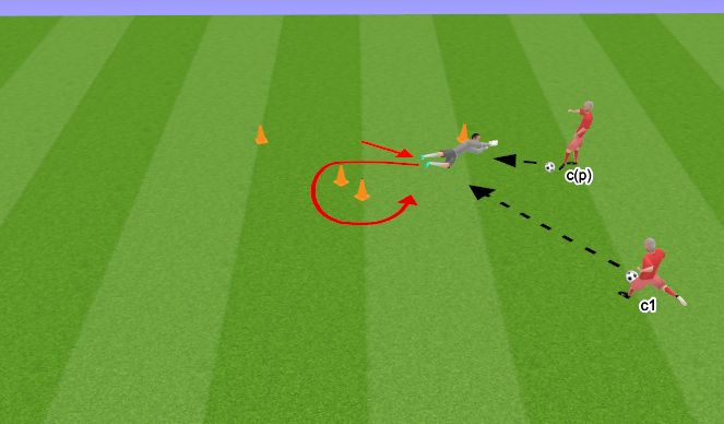Football/Soccer: Many steps (Goalkeeping: Reaction saves, Moderate)