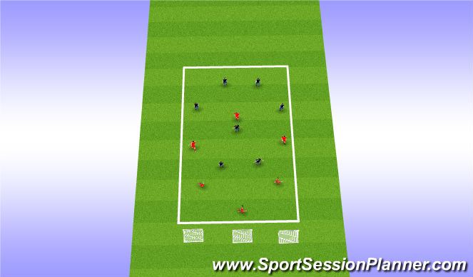 Football/Soccer: u14 penetrate the back line (Functional: Midfielder ...