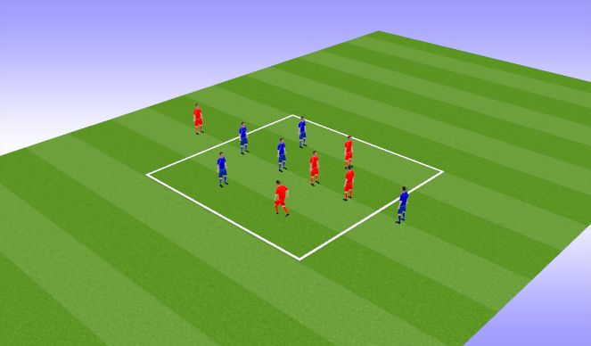 Football/Soccer: endzone game (Academy: Finish the attack, Moderate)