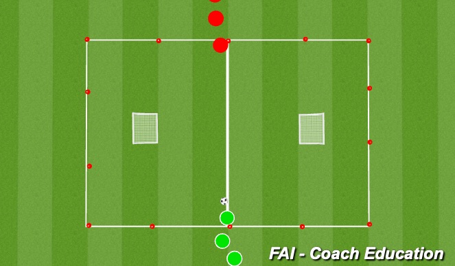 Football/Soccer: 1v1, 2v2 reverse goal game (Academy: Attacking transition game, Academy Sessions)