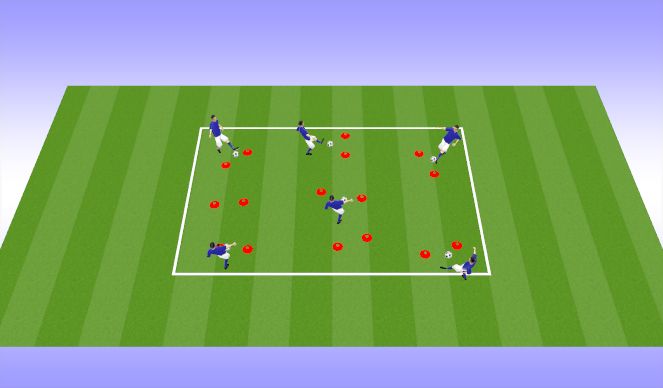 Football/Soccer: U9-U12 Sample Session (Technical: Passing & Receiving , Moderate)