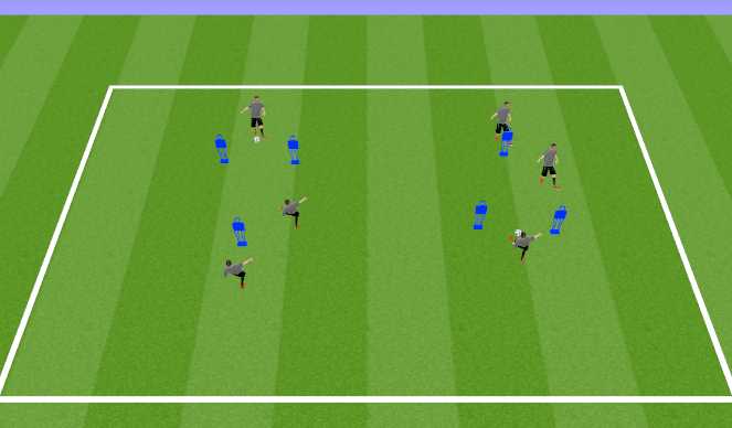 Football/Soccer: Triangle pass around defenders (Technical: Passing & Receiving , Moderate)