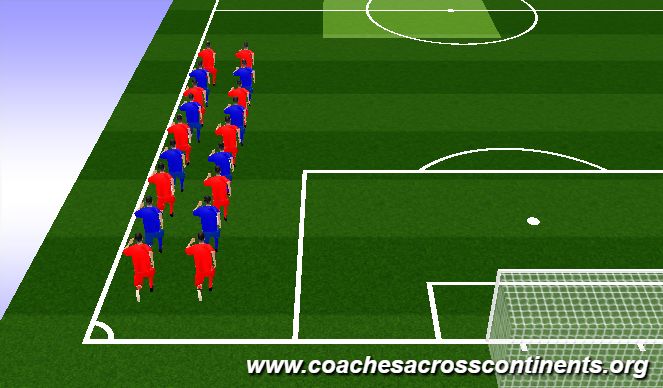 Football/Soccer: DIAGONALES (Warm-ups, Moderate)